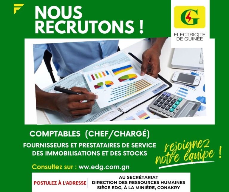 EDG : RECRUTEMENT DE COMPTABLES A LA DIRECTION FINANCIÈRE – Electricité ...